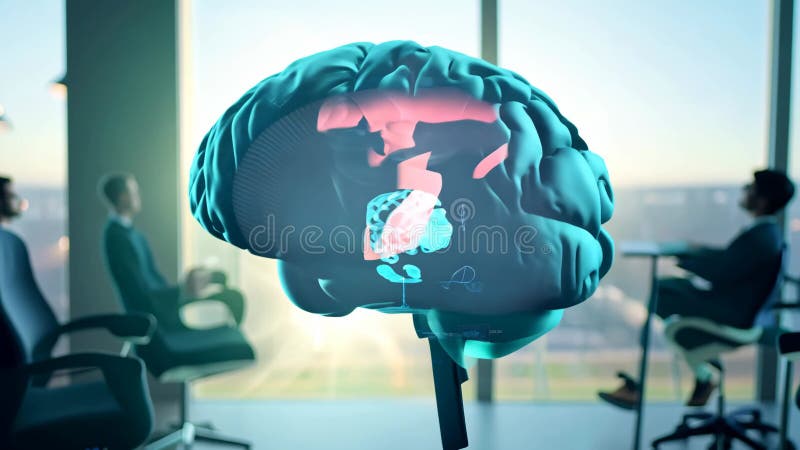 Digital Brain Human AI 3D Virtual Thinking Modern Lab Research ...