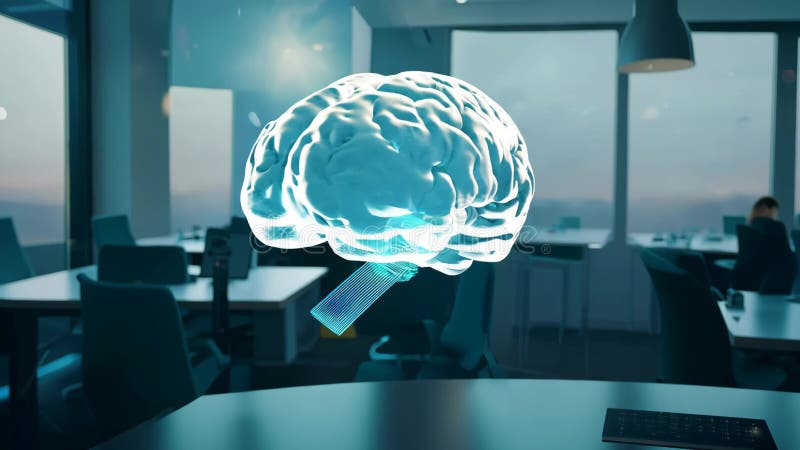 Digital Brain Human AI 3D Virtual Thinking Modern Lab Research Imagination Creativity Skill ...