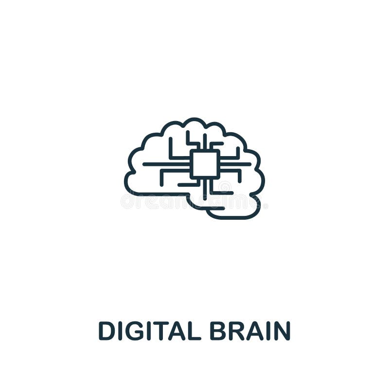 Digital Knowledge Icon. Line Element from Digital Transformation ...