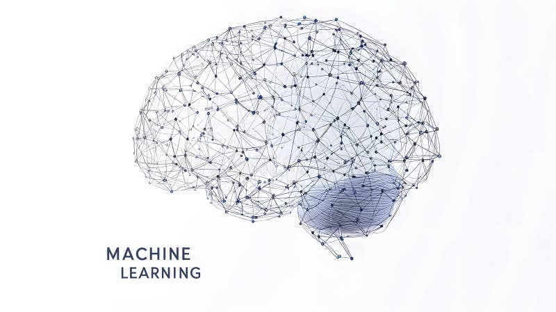 Digital Brain Illustrating Machine Learning Algorithms Stock ...