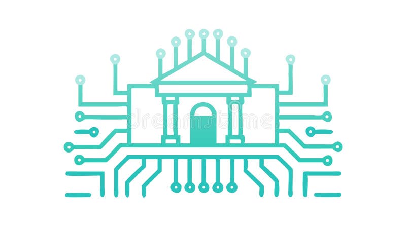 Digital Brain Interface, AI Neural Processing, Vector Design Generative ...