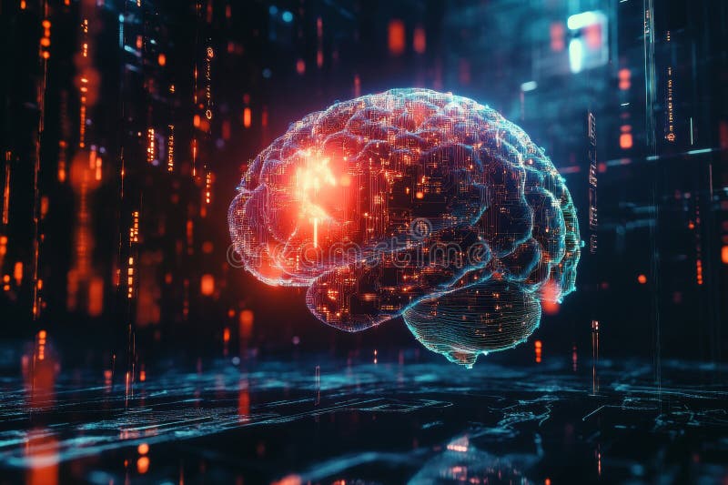 A Digital Brain Merges Seamlessly with AI Components Like Circuits and ...