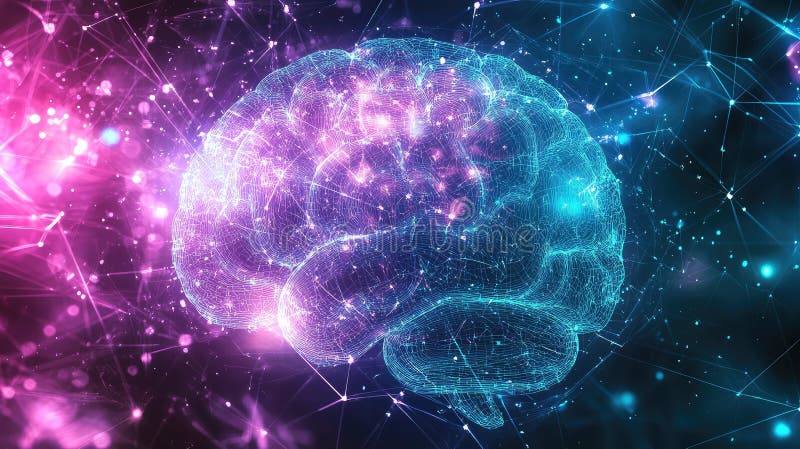 Digital Brain Connections Artificial Intelligence Machine Learning Neurology Technology Stock ...