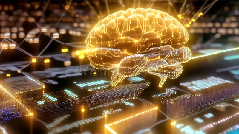 The Digital Brain Network stock footage. Video of computer - 301425828