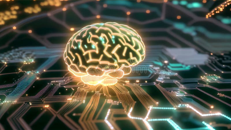 The Digital Brain Network stock video. Video of computer - 301452607