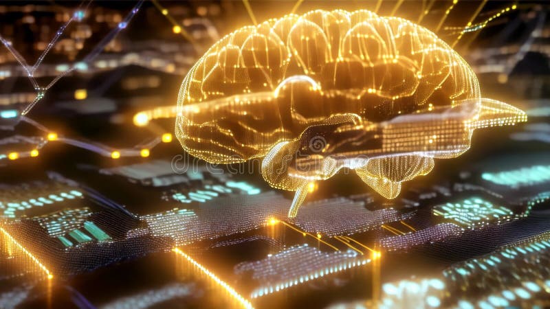 The Digital Brain Network stock footage. Video of electronics - 301453420