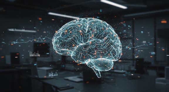 Digital Brain Neural Network Artificial Intelligence Technology Concept ...