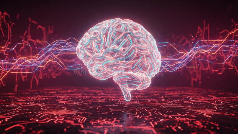 Digital Brain: Neural Network Visualization Stock Video - Video of intelligence, visualization ...