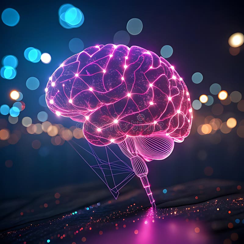 Digital Brain Representation for AI and Machine Learning Projects Stock ...