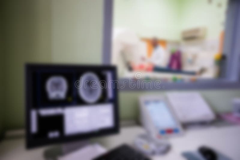 Digital Brain Scan on Computer Monitor Stock Image - Image of brain ...