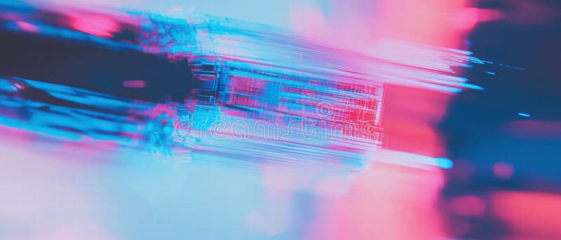 Digital Breakdown Visualized through Dynamic Glitch Effects in Vibrant ...