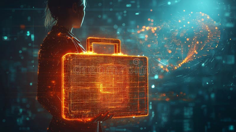 Digital Briefcase stock illustration. Illustration of programming ...