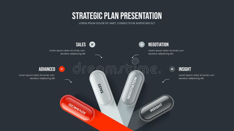 Professional Showcase Four Option Infographic Frame Layout. Stock ...