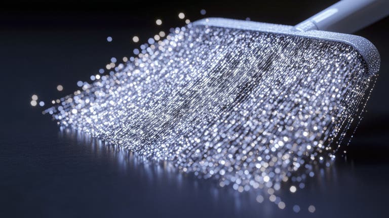 A Digital Broom Sweeping Away Binary Code, Minimal Design, Clean Lines ...