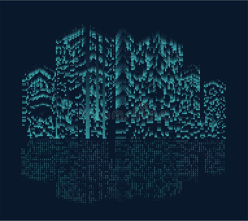 Digital Building And City Illustration Stock Vector - Illustration of ...