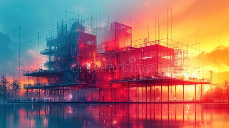 Digital Building Information Modeling (BIM) Technology Stock ...