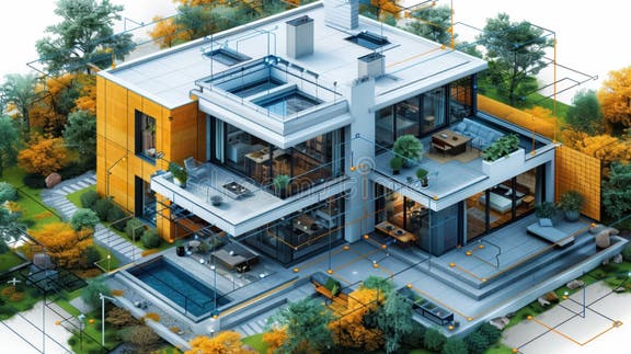 Digital Building Information Modeling (BIM) Technology Stock ...