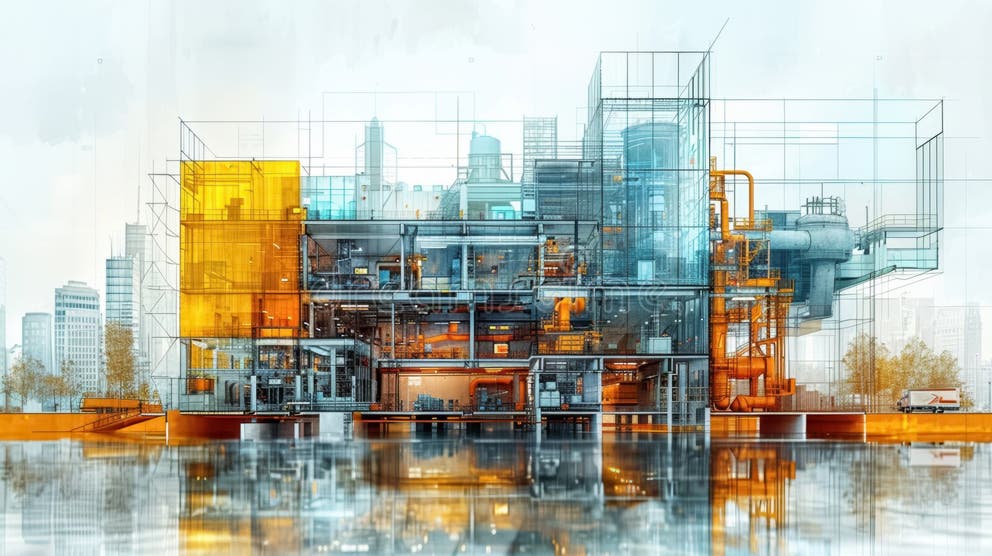 Digital Building Information Modeling (BIM) Technology Stock ...