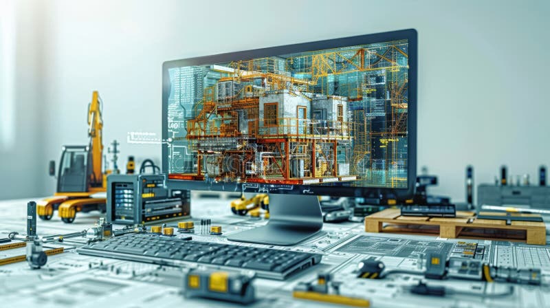 Bim Building Information Modeling Engineering Software System Stock Illustrations – 181 Bim ...