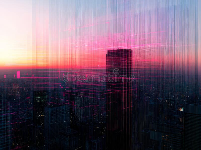 Digital Building Process Website Construction Illustration Double ...