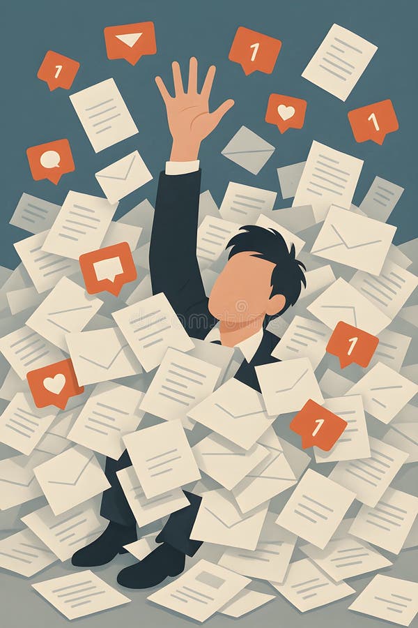 Digital Burnout stock illustration. Illustration of brand - 379515888