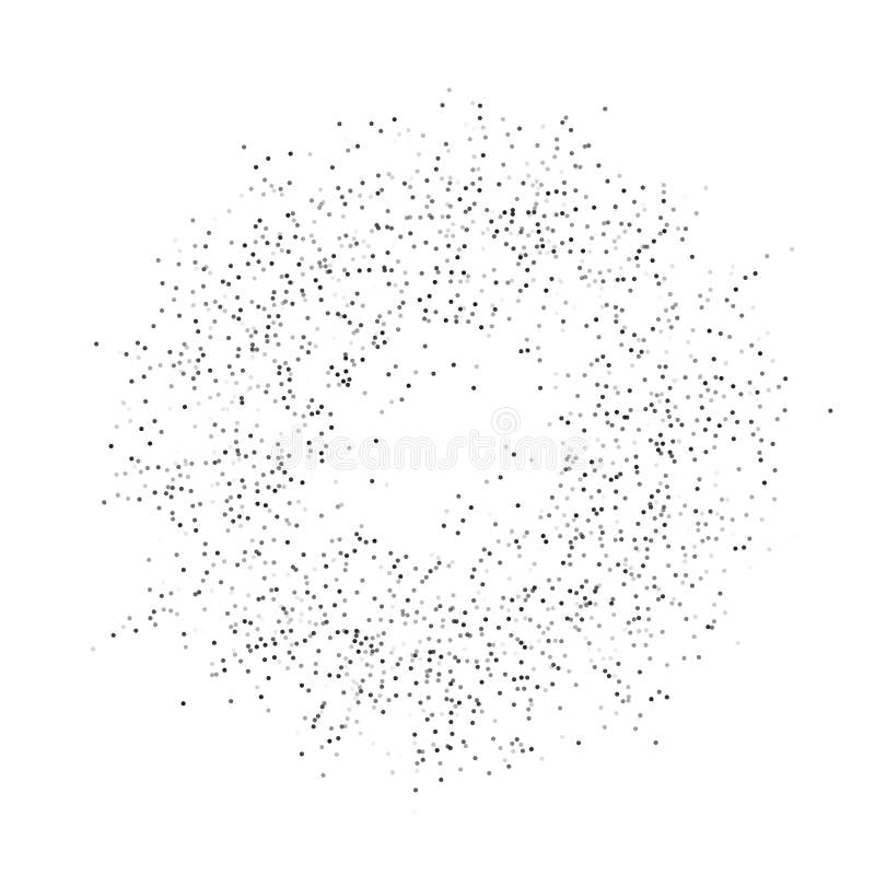 Digital Burst Pattern with Multiple Dots. Explosion Consist of Black ...