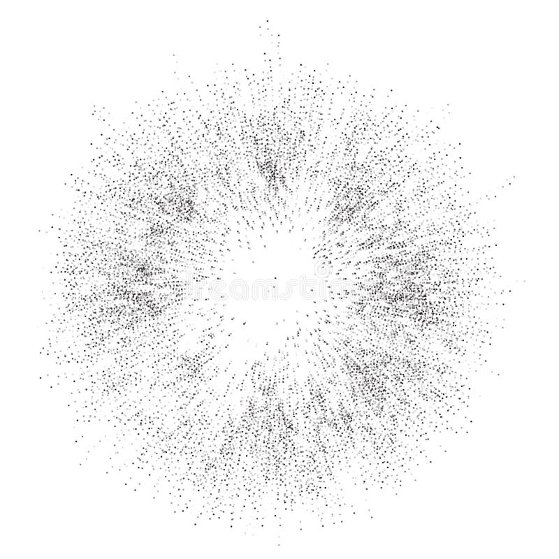 Digital Burst Pattern with Multiple Dots. Explosion Consist of Black ...