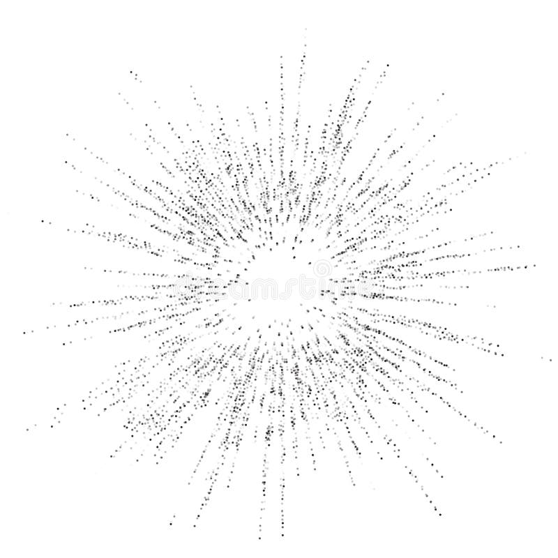 Digital Burst Pattern with Multiple Dots. Explosion Consist of Black ...