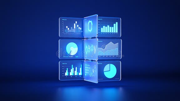 Digital Business Analytics Dashboards Showing Growth Trends and ...
