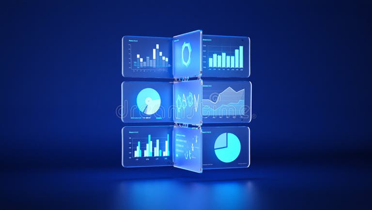 Digital Business Analytics Dashboards Showing Growth Trends and ...
