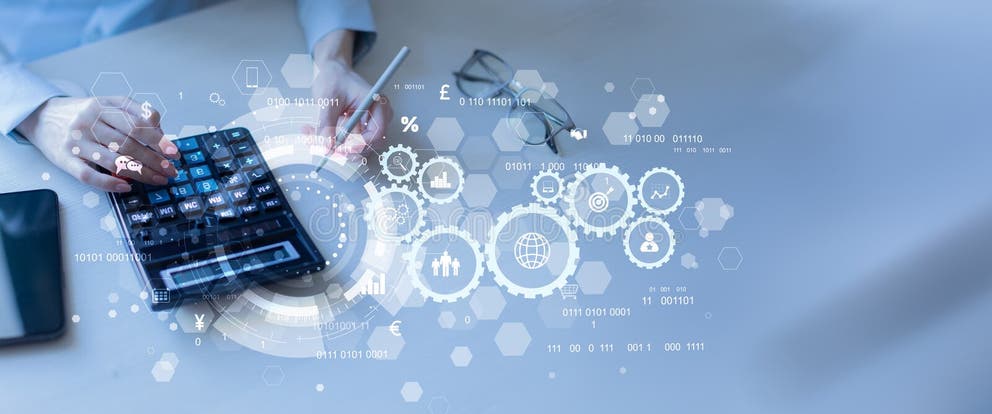 Digital Business Automation and Data Management Technology Concept ...