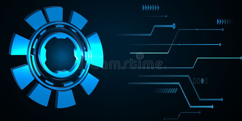 Digital Business.circle Tech with High Speed Movement Design Stock ...