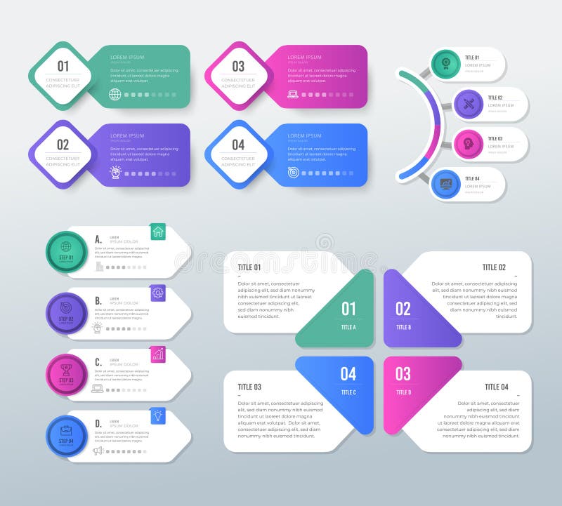 Digital Business Infographic Vector Design Stock Vector - Illustration ...