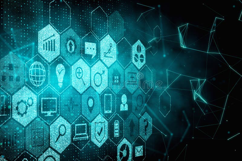 Digital Business Interface Texture Stock Illustration - Illustration of ...