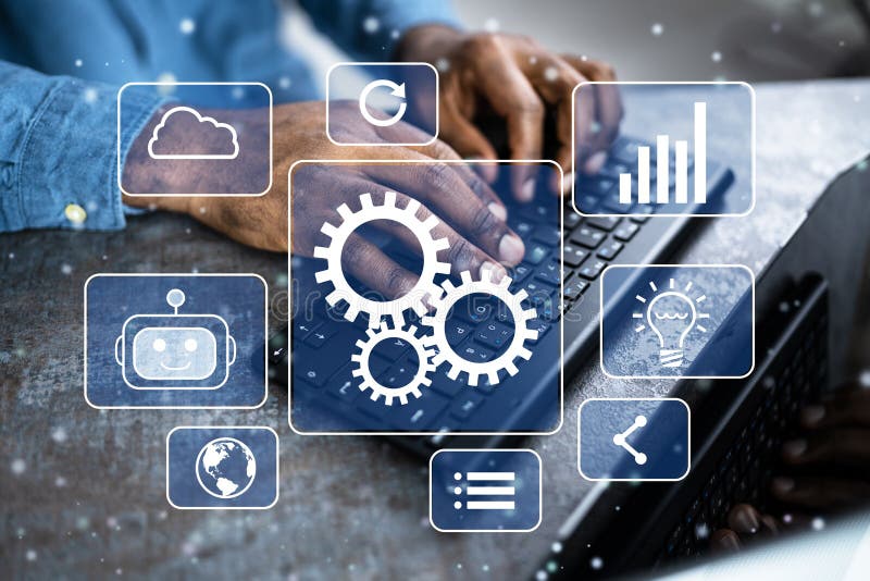 Digital Business Process Management Technology Stock Photo - Image of ...