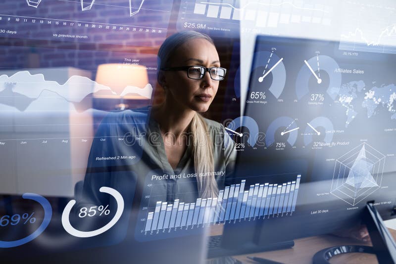 Digital Business Technology Information Data Graph Stock Photo - Image ...