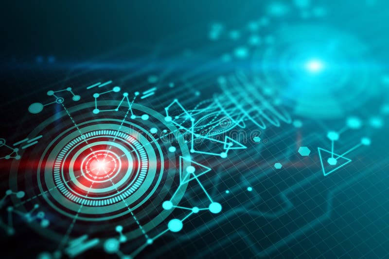 Digital Business Texture, Technology and Hologram Stock Illustration ...