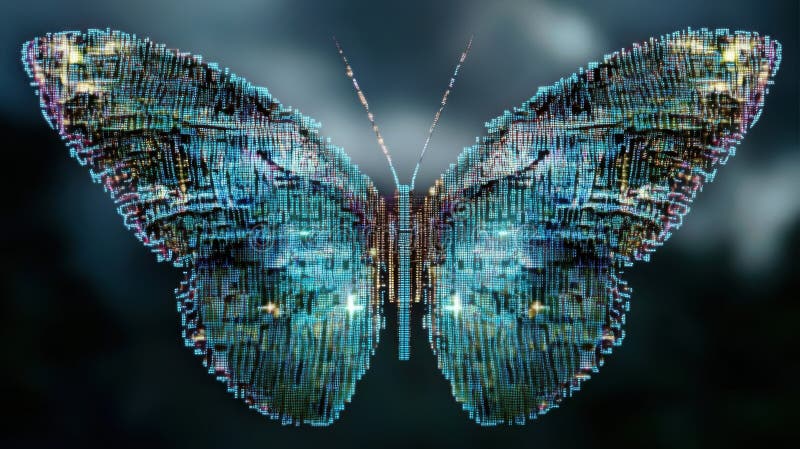 Digital Butterfly: Abstract Technological Art Stock Image - Image of ...