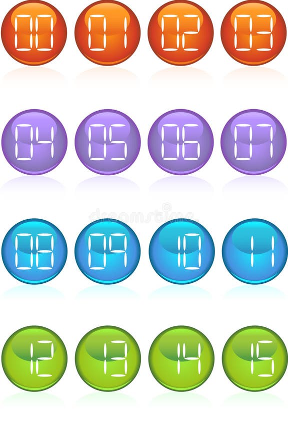 Digital Buttons stock vector. Illustration of count, icons - 9329974