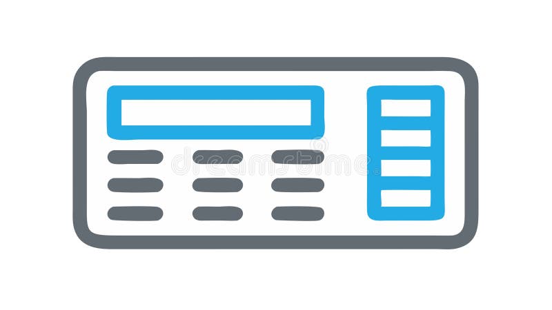 Digital Calculator Accounting Device Vector Illustration, Vector Design ...