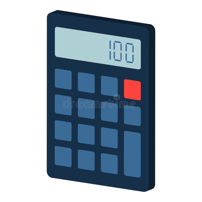 Digital Calculator Isolated: Accounting Concept Stock Vector ...