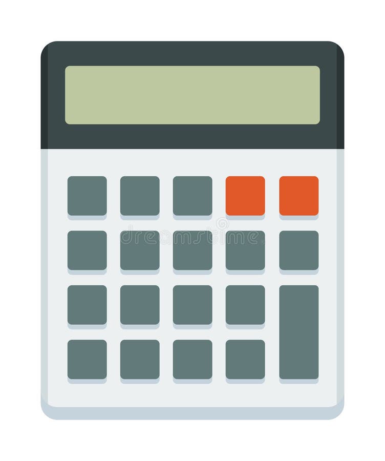 Digital calculator math stock vector. Illustration of design - 235142619