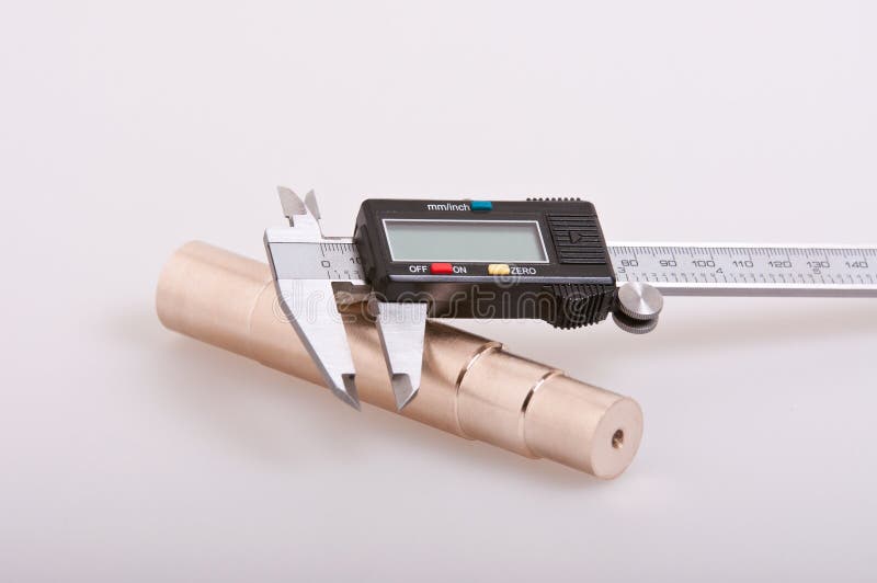Digital Caliper & Bronze Spigot Stock Photo - Image of engineering ...