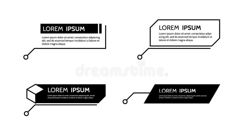 Digital Callouts, Titles Frame Text, HUD . Set of Templates, Modern ...