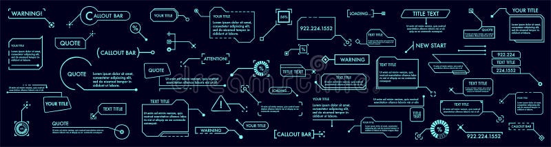 Digital Callouts, Titles Frame Text. Set of Templates, Modern Banners ...