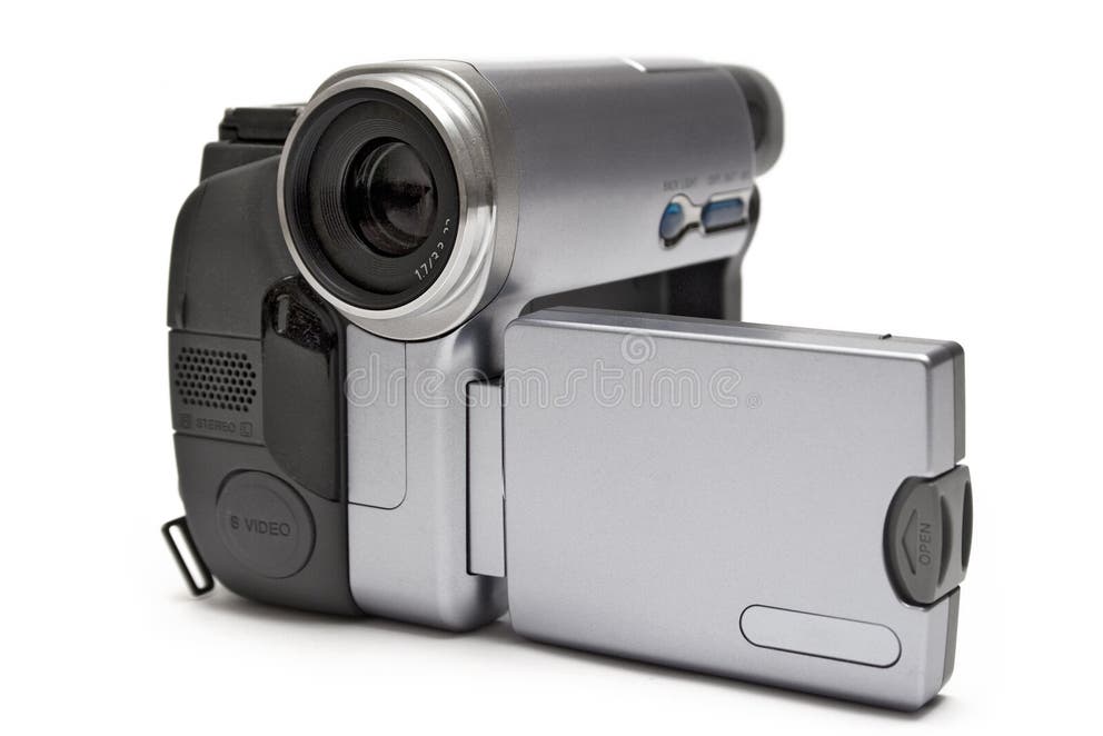 Digital Camcorder (Front-Side View) Stock Image - Image of film, modern ...