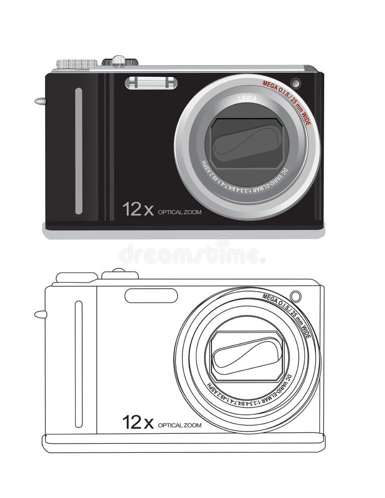 Digital Camera Outline Stock Illustrations – 53,016 Digital Camera ...