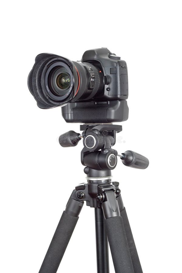 Video camera on tripod stock photo. Image of television - 12768266