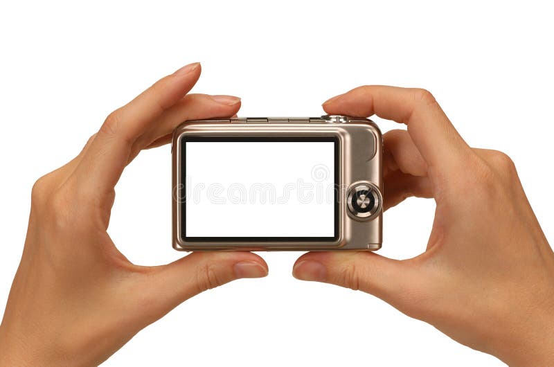 Digital camera stock photo. Image of hands, monitor, compact - 5332662