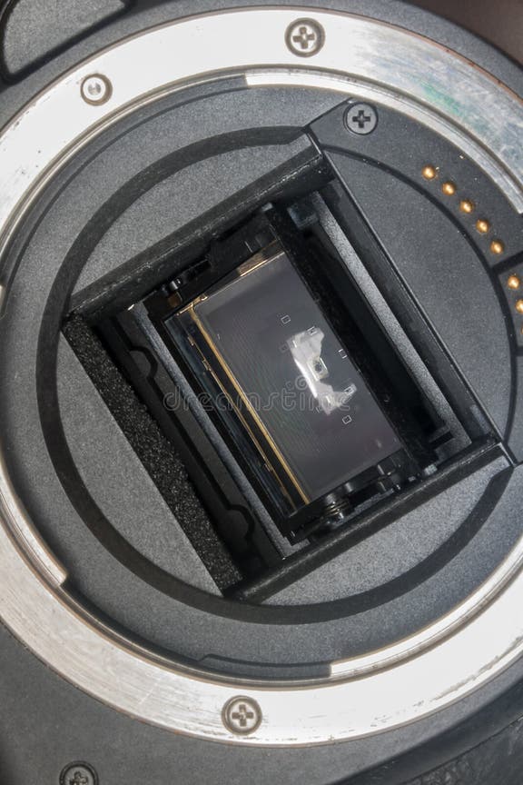 Digital Camera Sensor and Lens Bayonet. Stock Image - Image of lens ...